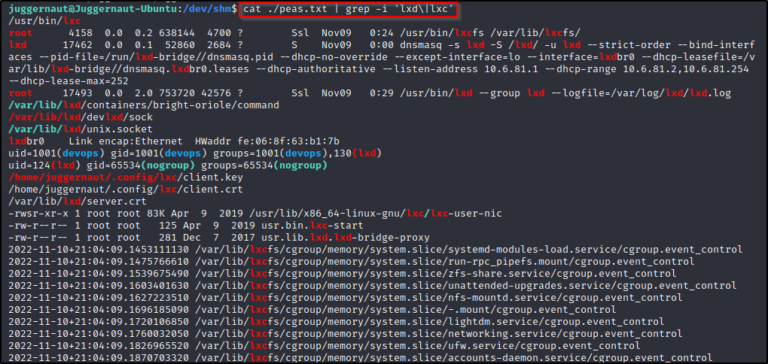 LXD Container – Linux Privilege Escalation