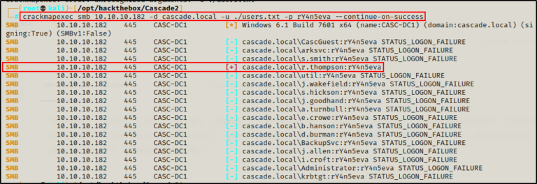 HackTheBox – Cascade - Walkthrough Write-Up HTB